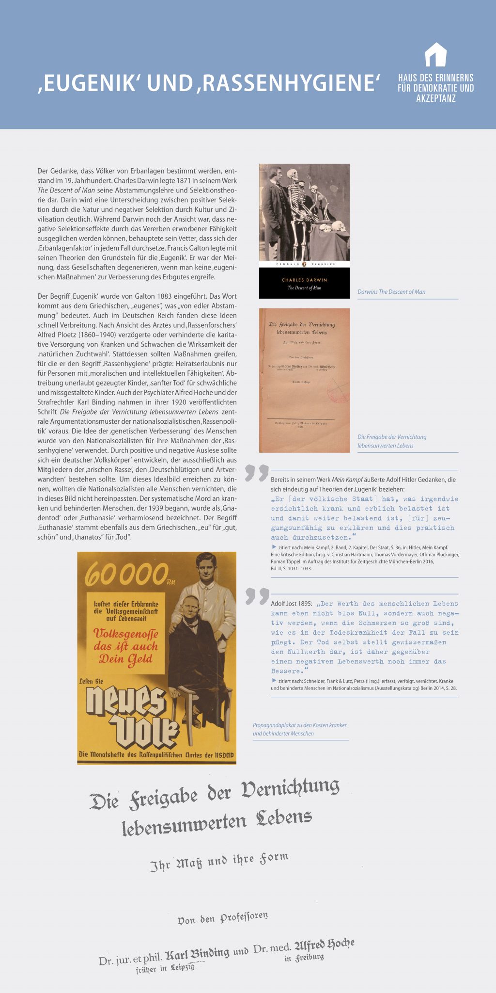 Ausstellung „Euthanasie” – Haus des Erinnerns